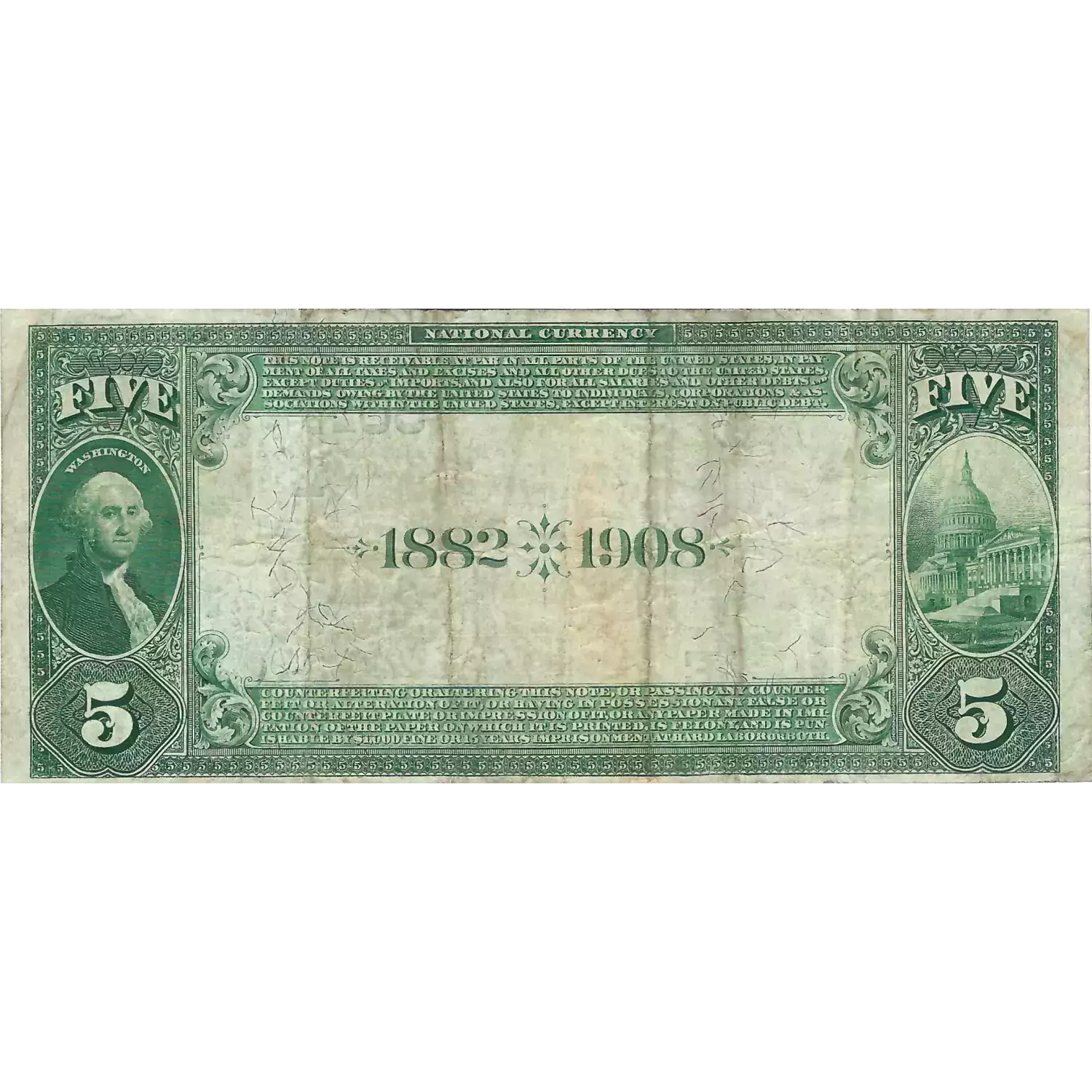 $5 Blue Seal Second Charter Period 534 - Olevian Numismatic Rarities